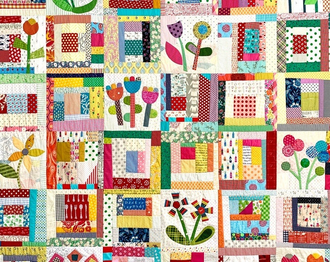 Grow Free Wildflowers Quilt Pattern - Rachaeldaisy Design | Nuno Nuno
