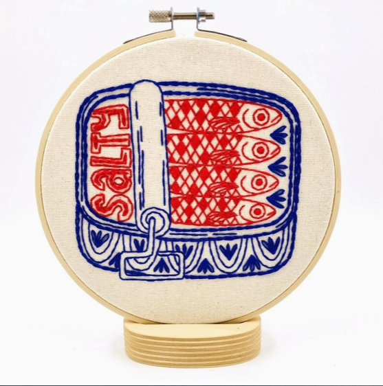 Canned Sardines Embroidery Kit - Hook Line & Tinker | Nuno Nuno